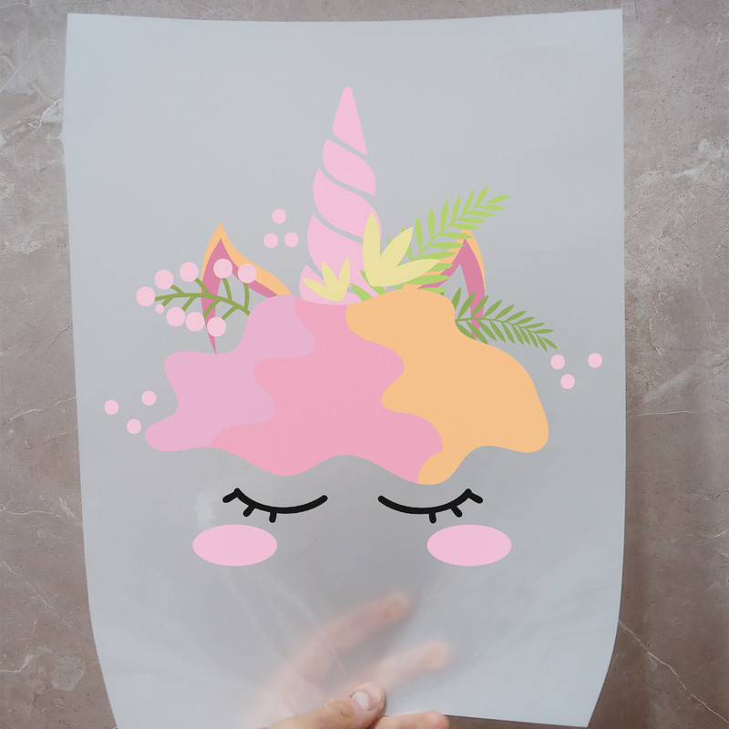 قیمت و خرید استیکر پارچه و لباس مدل dtf طرح یونیکورن کد H20.119 مجموعه 6 عددی