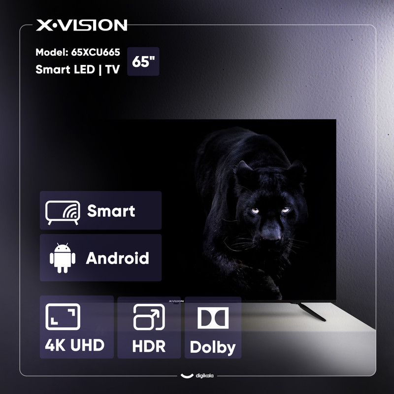 قیمت و خرید تلویزیون ال ای دی هوشمند ایکس ویژن مدل 65XCU665 سایز 65 اینچ