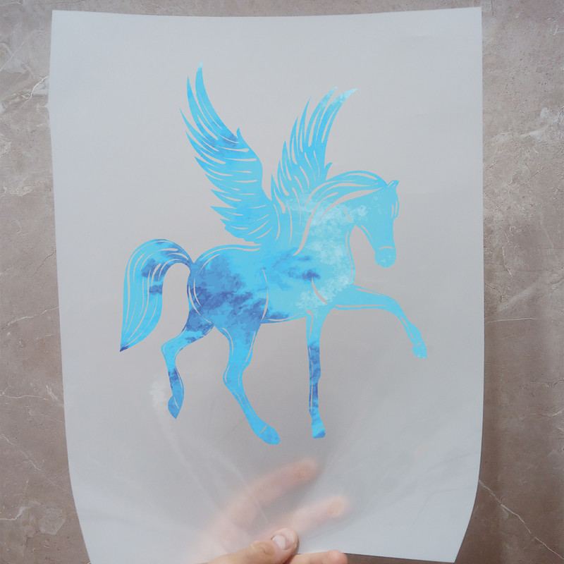 قیمت و خرید استیکر پارچه و لباس مدل dtf طرح یونیکورن کد H15.1033 مجموعه 4 عددی