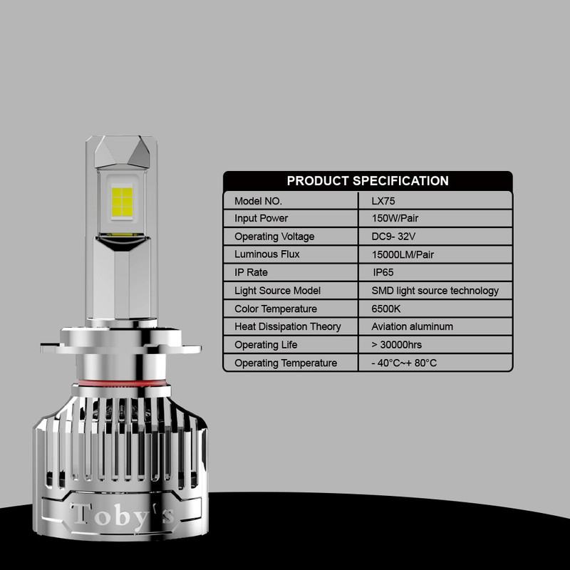 قیمت و خرید هدلایت توبیز مدل LX-75W پایه H11 بسته 2 عددی