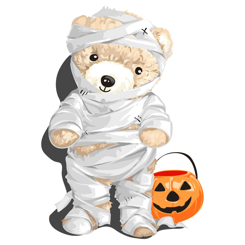 قیمت و خرید استیکر پارچه و لباس مدل dtf طرح تدی کد H15.202 مجموعه 12 عددی