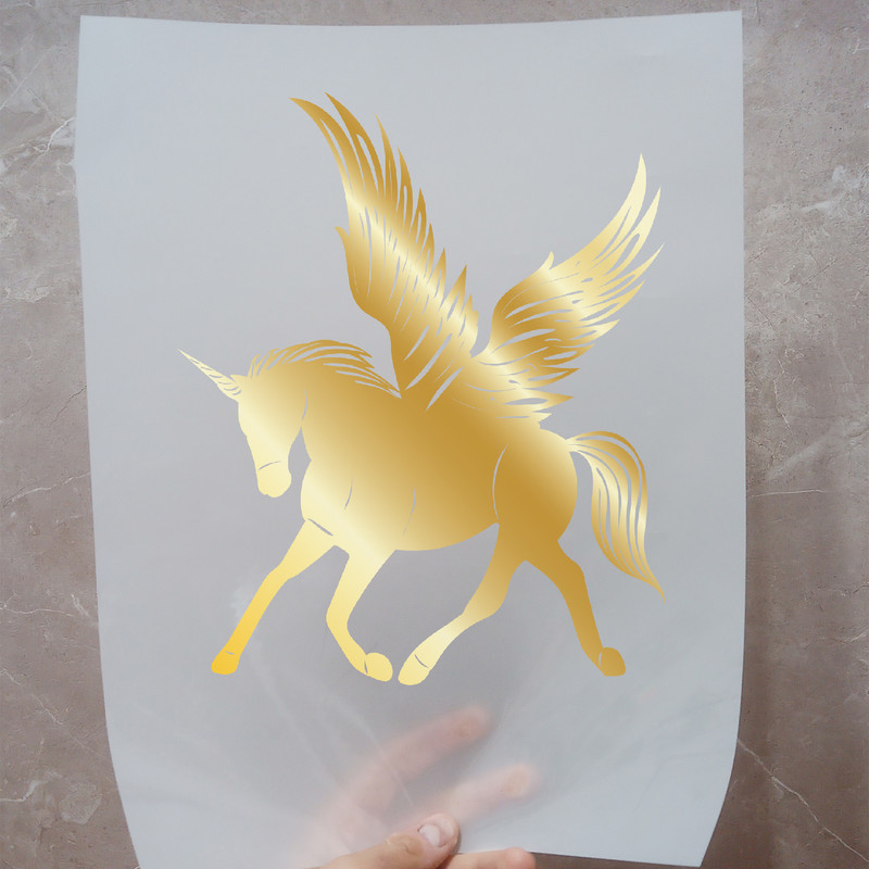 قیمت و خرید استیکر پارچه و لباس مدل dtf طرح یونیکورن کد H15.1131 مجموعه 4 عددی