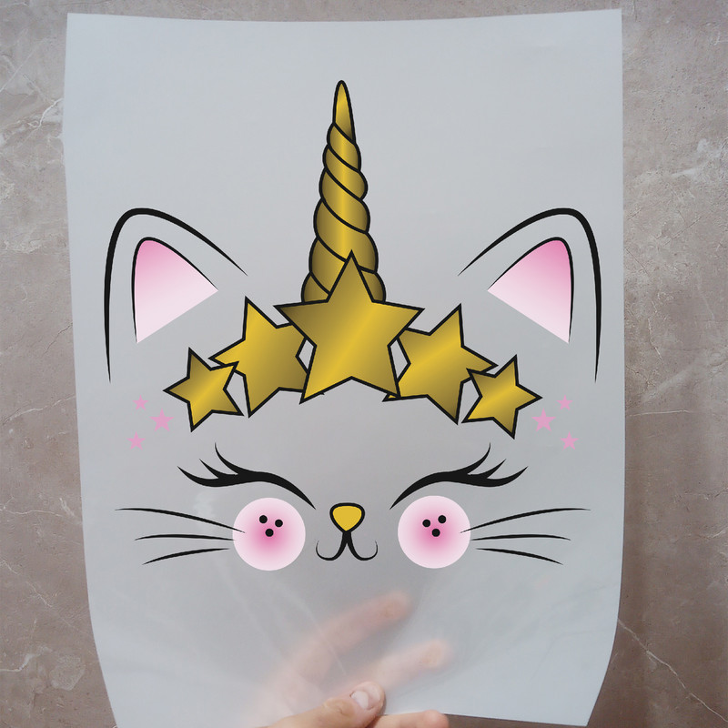 قیمت و خرید استیکر پارچه و لباس مدل dtf طرح یونیکورن کد H20.17 مجموعه 3 عددی