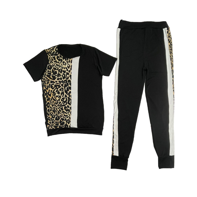 قیمت و خرید ست تی شرت و لگینگ زنانه مدل پلنگی