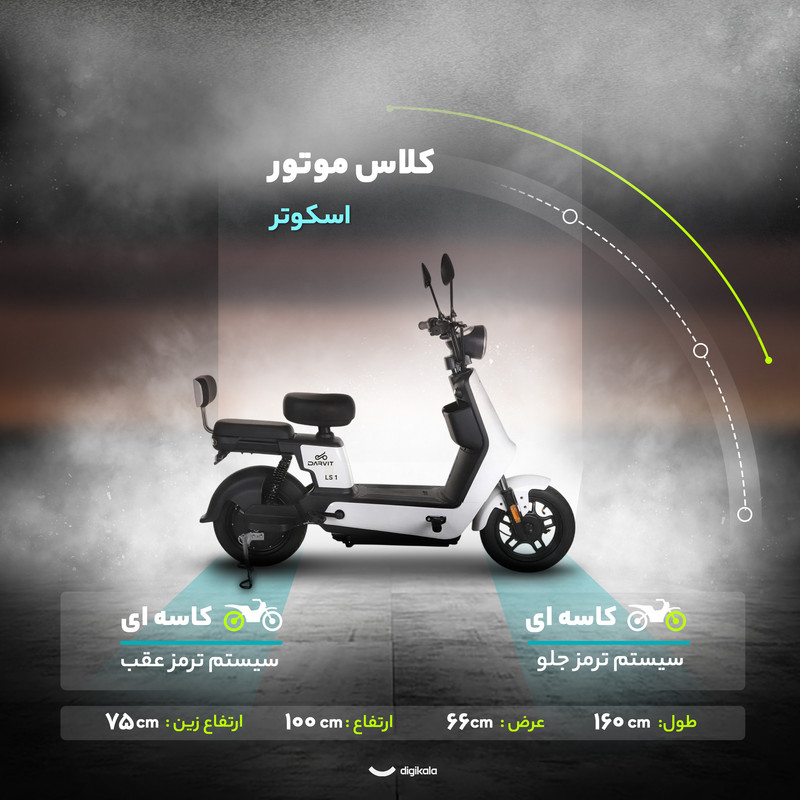 قیمت و خرید موتورسیکلت برقی دارویت مدل LS01 سال 1404