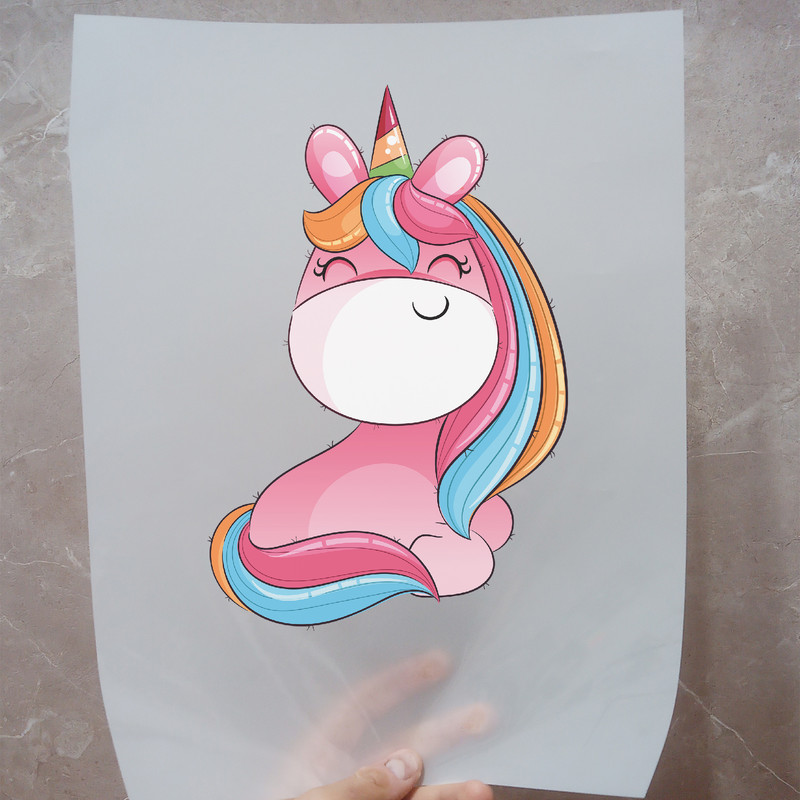 قیمت و خرید استیکر پارچه و لباس مدل dtf طرح یونیکورن کد H20.353 مجموعه 6 عددی