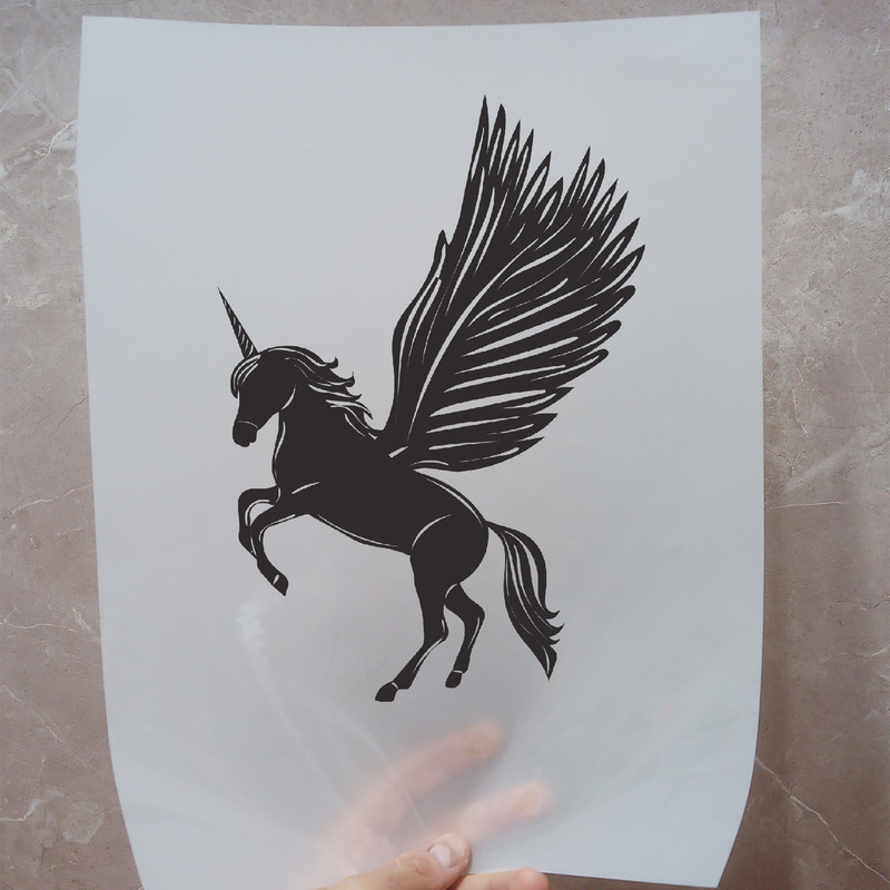 قیمت و خرید استیکر پارچه و لباس مدل dtf طرح یونیکورن کد H15.1192 مجموعه 4 عددی