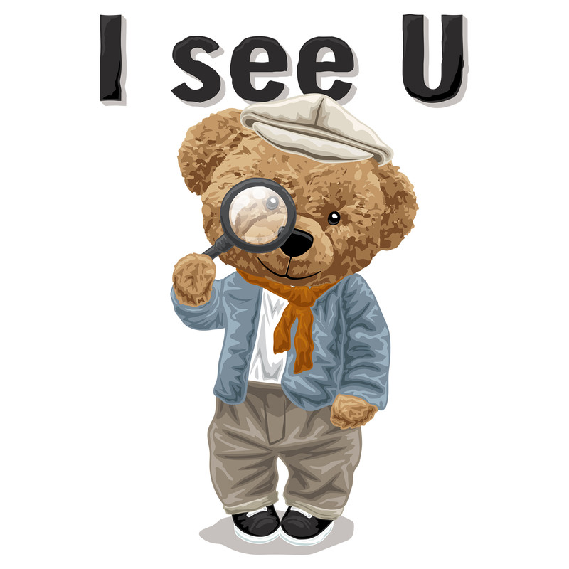 قیمت و خرید استیکر پارچه و لباس مدل dtf طرح تدی کد H30.3 مجموعه 12 عددی