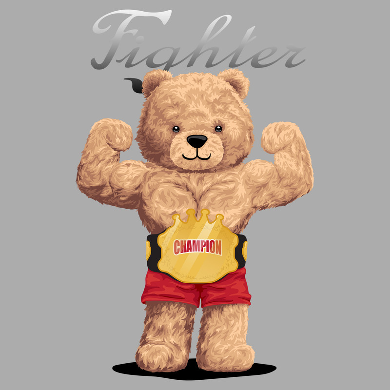 قیمت و خرید استیکر پارچه و لباس مدل dtf طرح تدی کد H15.91 مجموعه 4 عددی