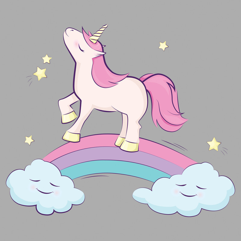 قیمت و خرید استیکر پارچه و لباس مدل dtf طرح یونیکورن کد H15.896 مجموعه 4 عددی