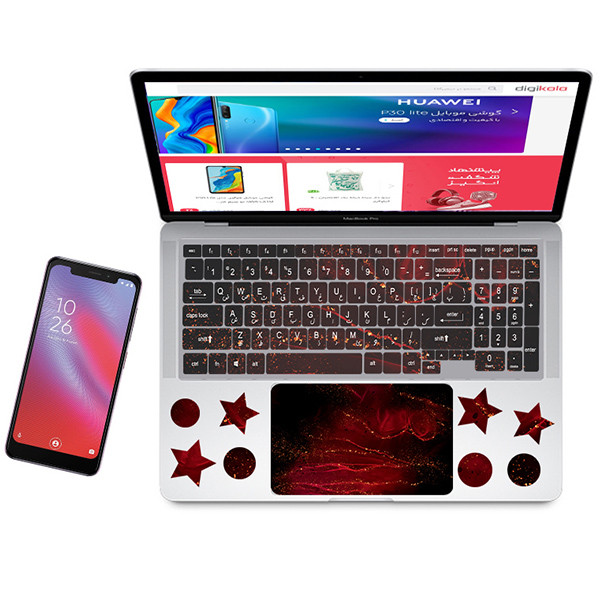قیمت و خرید استیکر لپ تاپ راتیانا مدل Marble مناسب برای لپ تاپ 15 تا 17