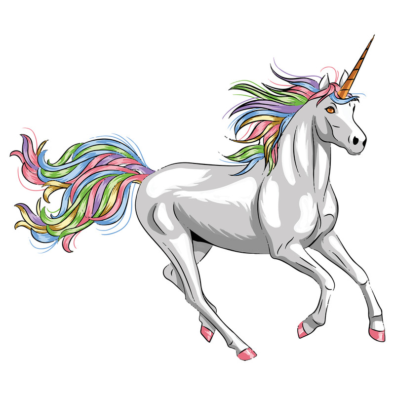 قیمت و خرید استیکر پارچه و لباس مدل dtf طرح یونیکورن کد H15.282 مجموعه 4 عددی