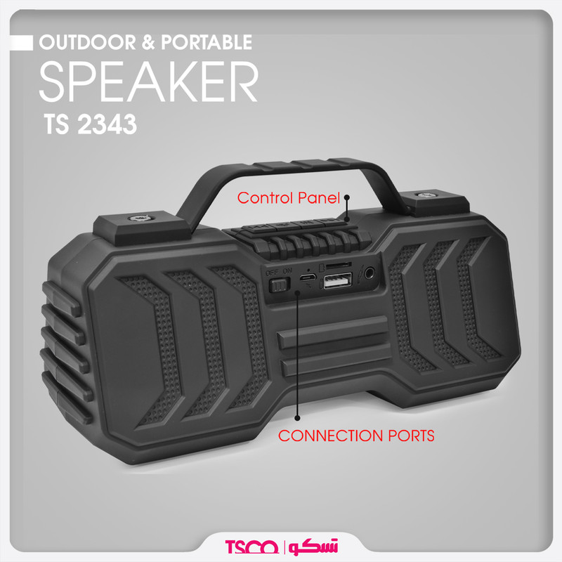 مشخصات، قیمت و خرید اسپیکر بلوتوثی قابل حمل تسکو مدل TS 2343 | دیجی‌کالا