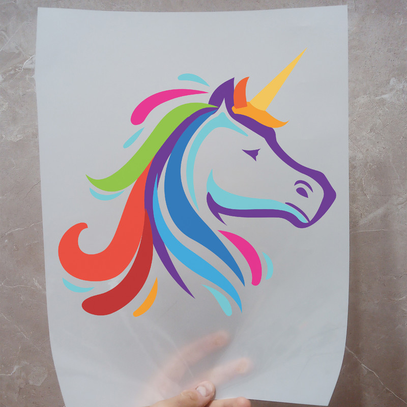 قیمت و خرید استیکر پارچه و لباس مدل dtf طرح یونیکورن کد H15.297 مجموعه 4 عددی