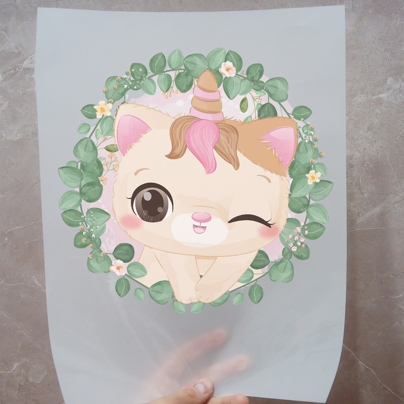 قیمت و خرید استیکر پارچه و لباس مدل dtf طرح یونیکورن کد H20.135 مجموعه 3 عددی