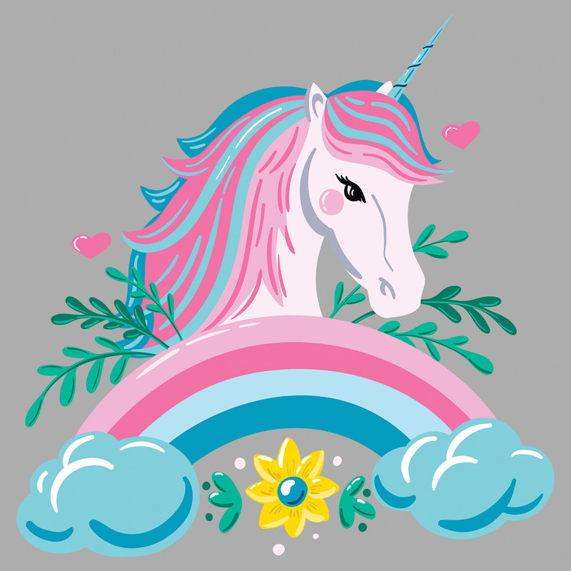 قیمت و خرید استیکر پارچه و لباس مدل dtf طرح یونیکورن کد H20.899 مجموعه 3 عددی