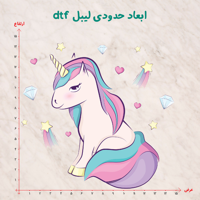 قیمت و خرید استیکر پارچه و لباس مدل dtf طرح یونیکورن کد H15.917 مجموعه 4 عددی