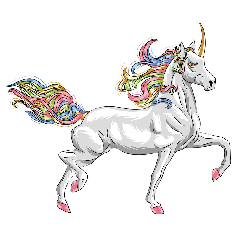 قیمت و خرید استیکر پارچه و لباس مدل dtf طرح یونیکورن کد H20.281 مجموعه 6 عددی