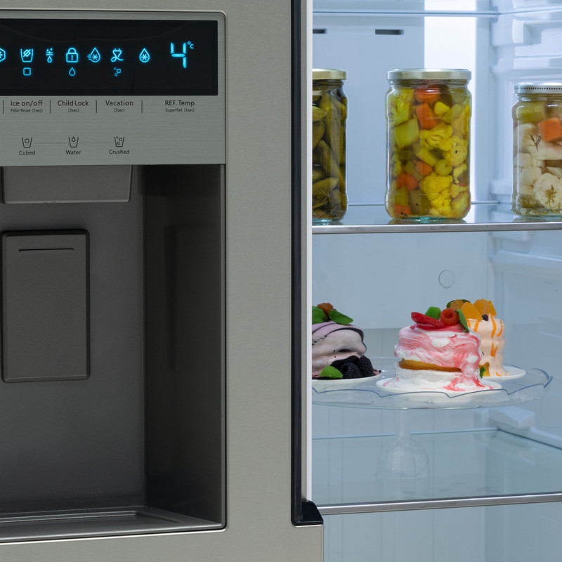 قیمت و خرید یخچال و فریزر ساید بای ساید 27 فوت اسنوا مدل SN8-2028SS