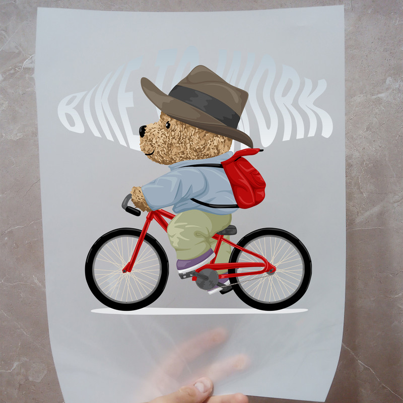 قیمت و خرید استیکر پارچه و لباس مدل dtf طرح تدی کد H20.45 مجموعه 12 عددی