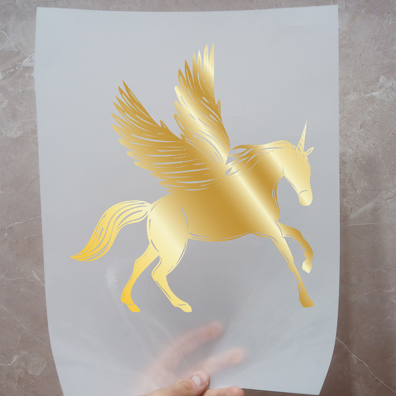 قیمت و خرید استیکر پارچه و لباس مدل dtf طرح یونیکورن کد H15.1132 مجموعه 4 عددی