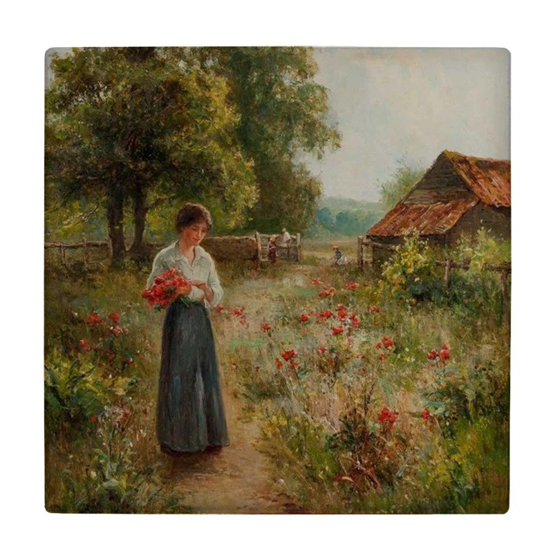 قیمت و خرید کاشی پخش پلاس طرح دختر و مزرعه کد kpb1349