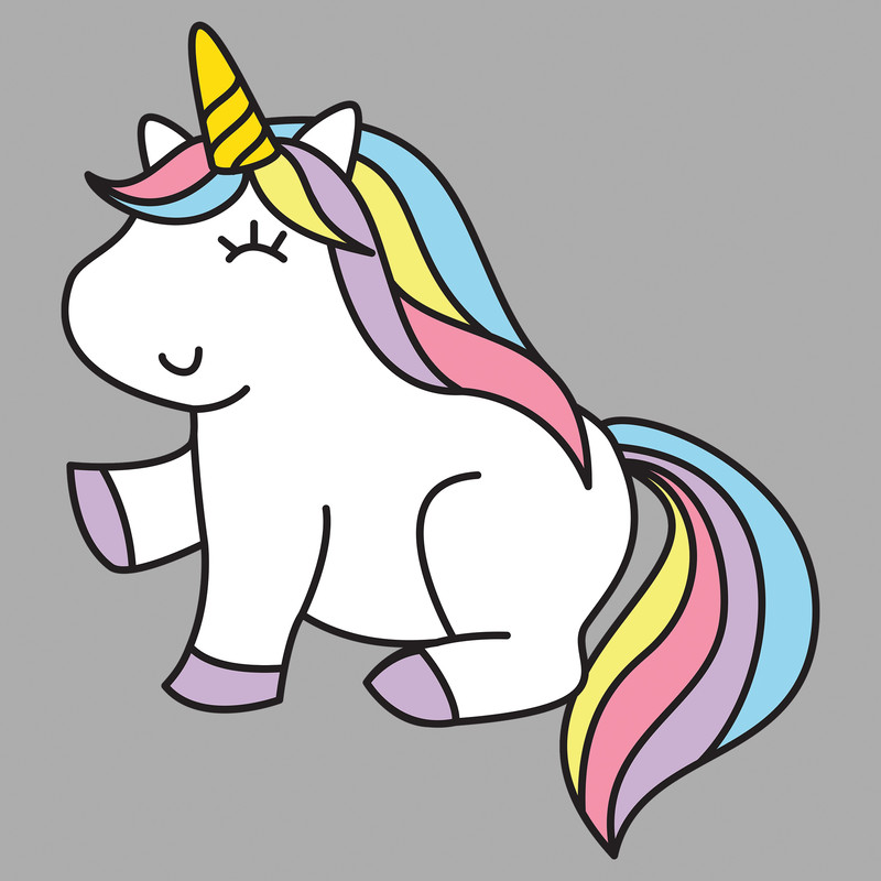 قیمت و خرید استیکر پارچه و لباس مدل dtf طرح یونیکورن کد H20.998 مجموعه 3 عددی