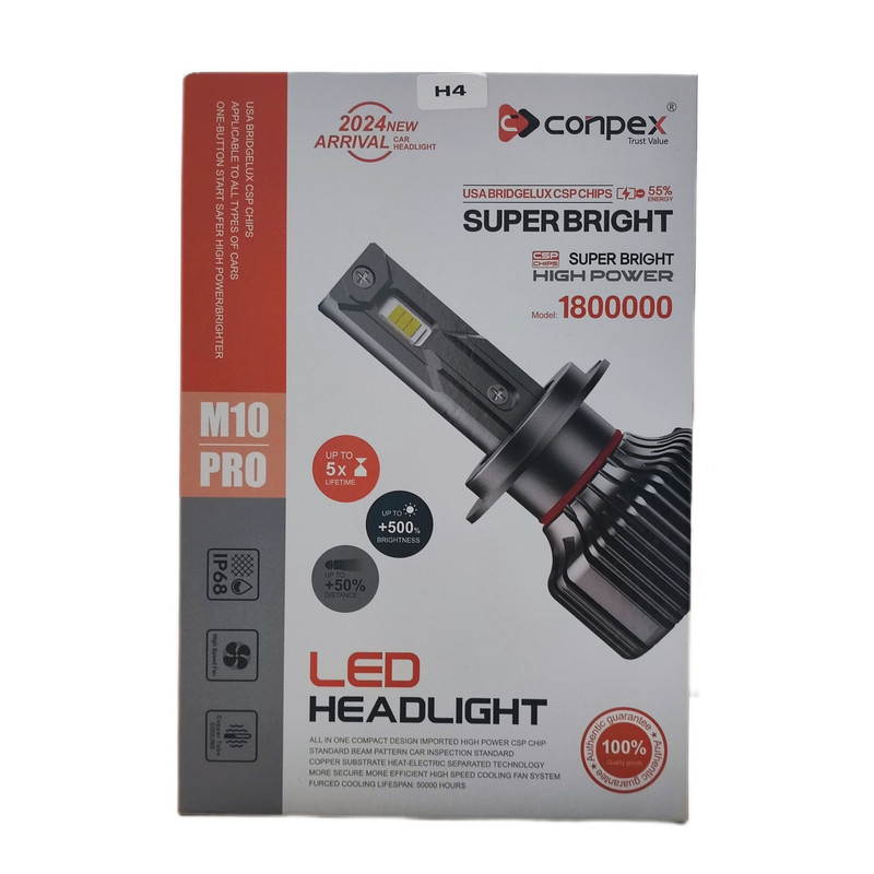 قیمت و خرید هدلایت لامپ خودرو کانپکس مدل M10 PRO پایه H4 بسته دو عددی
