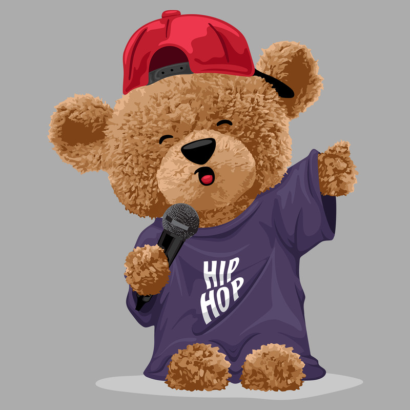 قیمت و خرید استیکر پارچه و لباس مدل dtf طرح تدی کد H15.41 مجموعه 4 عددی