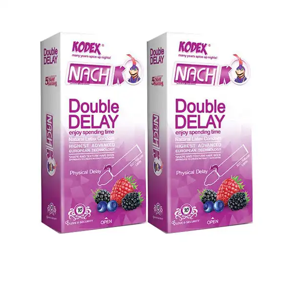 ⭐️ خرید اینترنتی کاندوم تاخیری دوبل ناچ کدکس مدل Double Delay دو بسته 10 عددی (1404) - دیگسون ⭐️