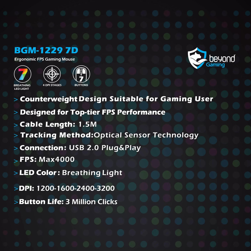 قیمت و خرید ماوس مخصوص بازی بیاند مدل BGM-1229 7D