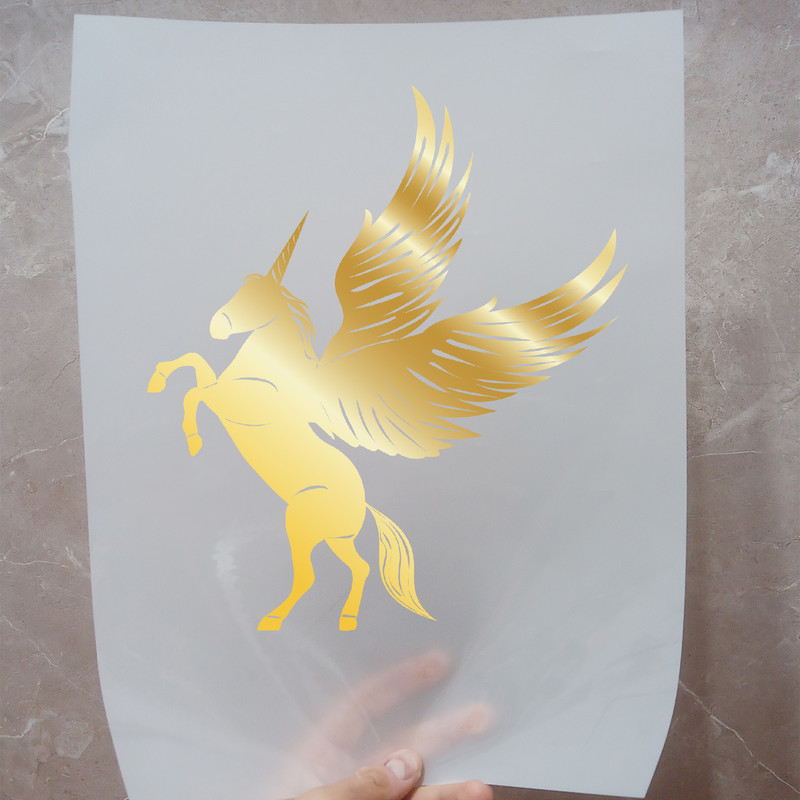 قیمت و خرید استیکر پارچه و لباس مدل dtf طرح یونیکورن کد H15.1129 مجموعه 4 عددی