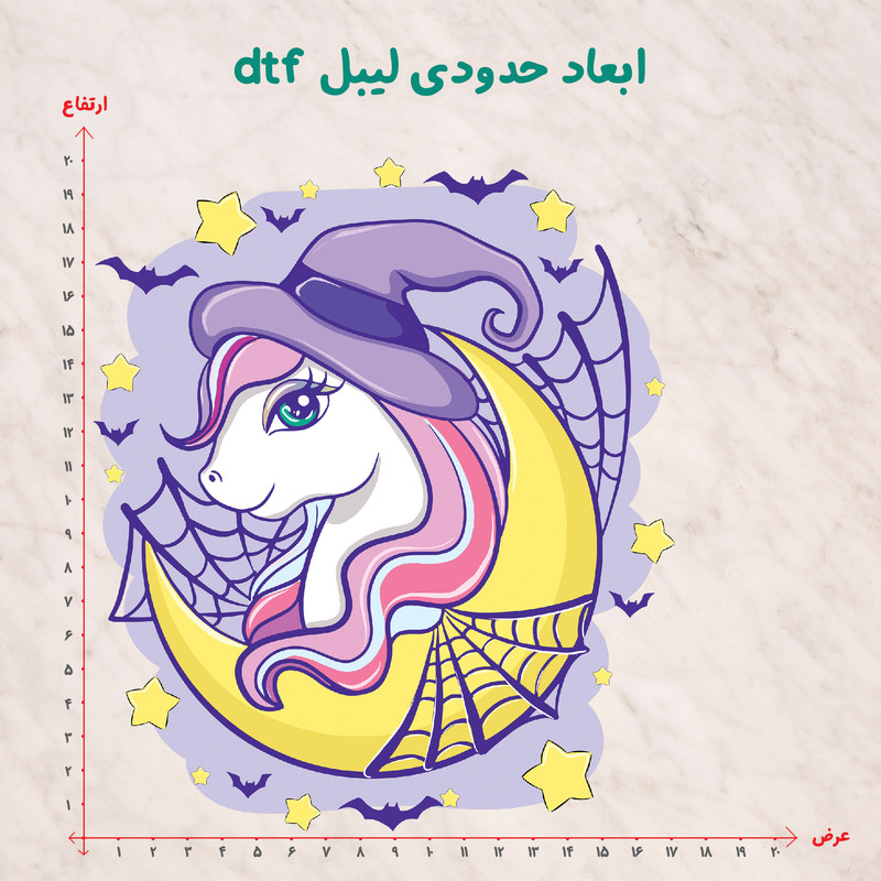 قیمت و خرید استیکر پارچه و لباس مدل dtf طرح یونیکورن کد H20.342 مجموعه 6 عددی