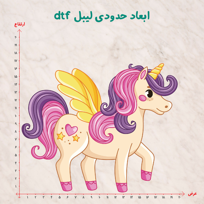 قیمت و خرید استیکر پارچه و لباس مدل dtf طرح یونیکورن کد H20.191 مجموعه 6 عددی