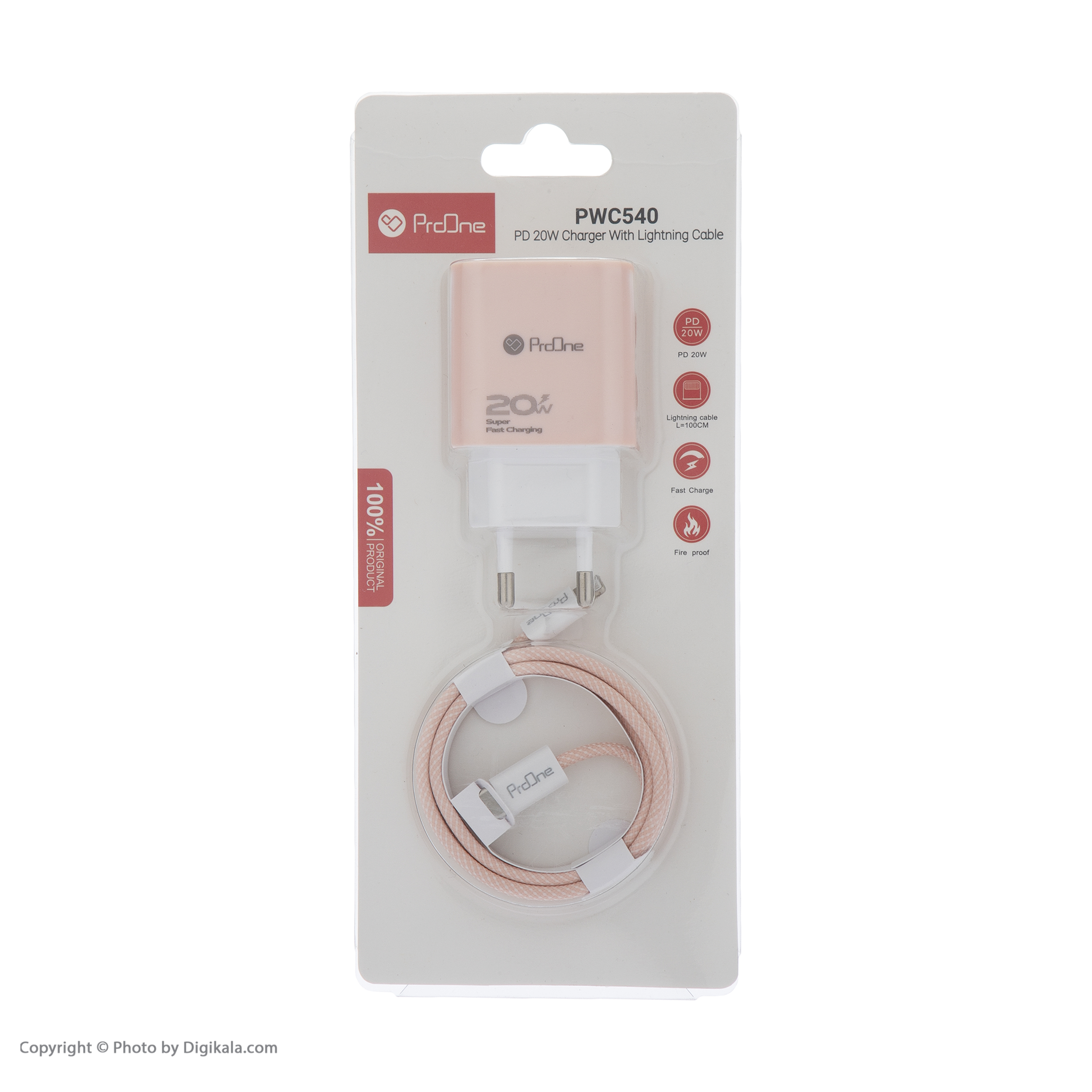 شارژر دیواری 20 وات پرووان مدل PWC540 به همراه کابل تبدیل لایتنینگ – فروشگاه اینترنتی لوازم خانه ...
