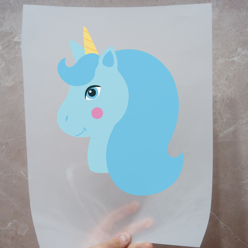 قیمت و خرید استیکر پارچه و لباس مدل dtf طرح یونیکورن کد H20.867 مجموعه 3 عددی