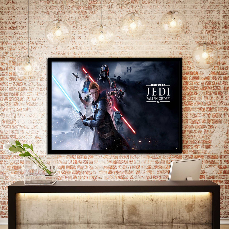 قیمت و خرید تابلو نوری بکلیت طرح بازی گیم نت Star Wars مدل چراغدار B-s1437