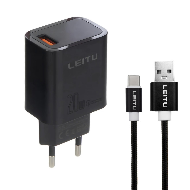 قیمت و خرید شارژر دیواری 20 وات لیتو مدل LH-31 به همراه کابل تبدیل TYPE-C