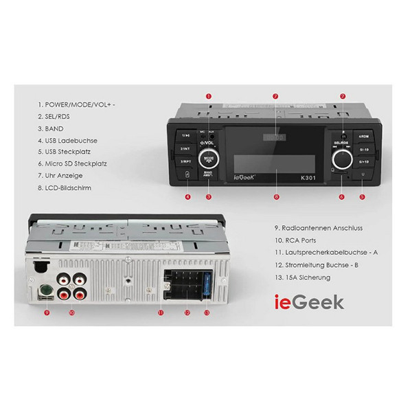 قیمت و خرید پخش کننده خودرو ائگیت مدل K301