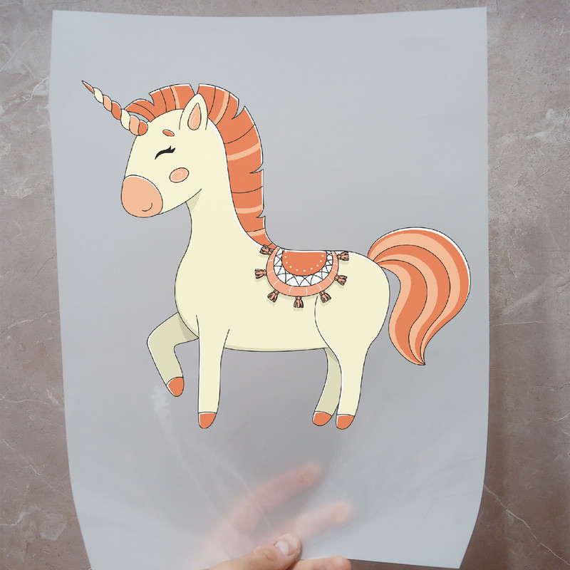 قیمت و خرید استیکر پارچه و لباس مدل dtf طرح یونیکورن کد H20.865 مجموعه 3 عددی