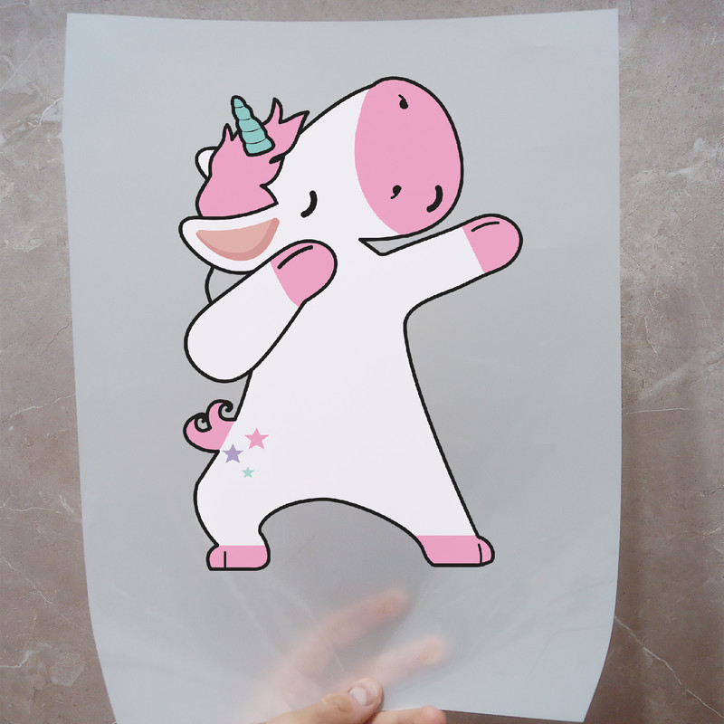 قیمت و خرید استیکر پارچه و لباس مدل dtf طرح یونیکورن کد H20.703 مجموعه 3 عددی