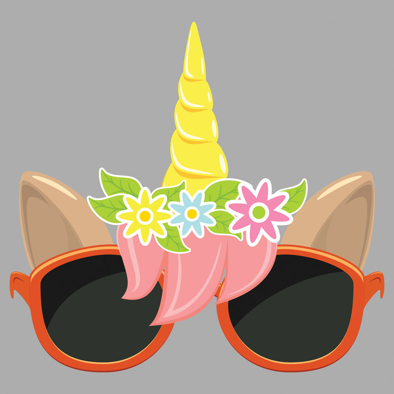 قیمت و خرید استیکر پارچه و لباس مدل dtf طرح یونیکورن کد H15.87 مجموعه 4 عددی