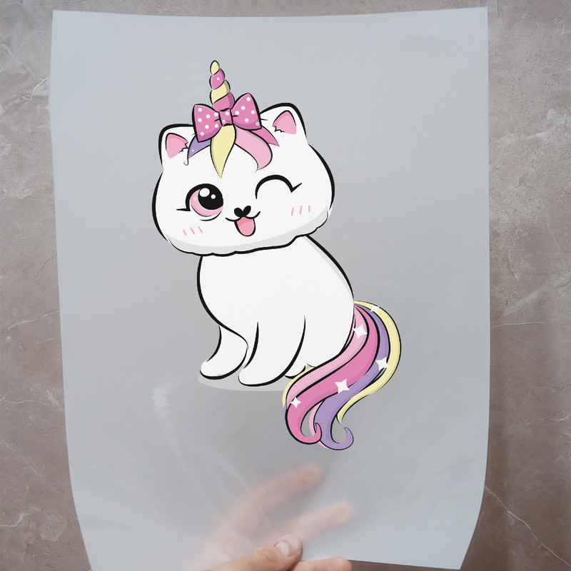 قیمت و خرید استیکر پارچه و لباس مدل dtf طرح یونیکورن کد H15.207 مجموعه 4 عددی