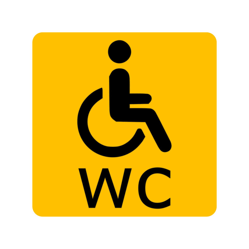 قیمت و خرید تابلو راهنما مدل Wc طرح سرویس بهداشتی معلولین