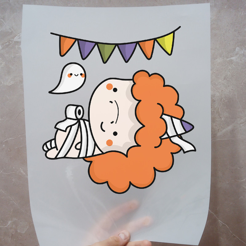 قیمت و خرید استیکر پارچه و لباس مدل dtf طرح یونیکورن کد H15.589 مجموعه 4 عددی