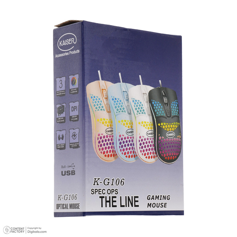 قیمت و خرید ماوس مخصوص بازی کایزر مدل K-G106