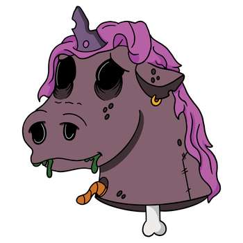 قیمت و خرید استیکر پارچه و لباس مدل dtf طرح یونیکورن کد H20.266 مجموعه 6 عددی