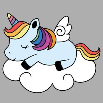 قیمت و خرید استیکر پارچه و لباس مدل dtf طرح یونیکورن کد H15.781 مجموعه 4 عددی