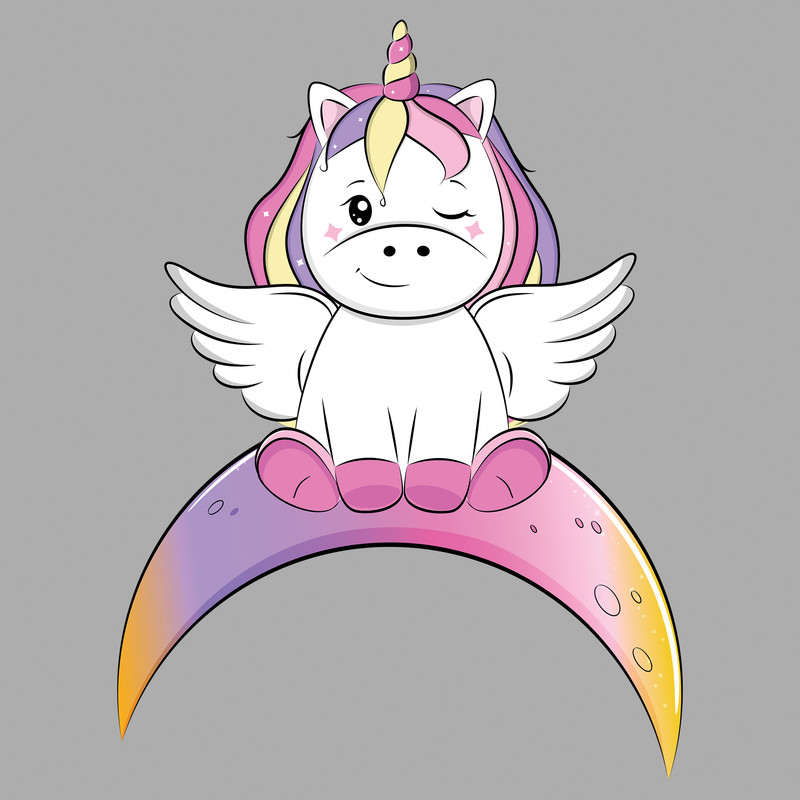 قیمت و خرید استیکر پارچه و لباس مدل dtf طرح یونیکورن کد H20.222 مجموعه 3 عددی