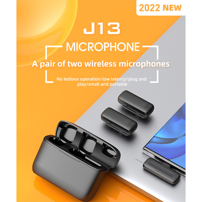 قیمت و خرید ست میکروفن یقه ای بیسیم مدل J13 Dual Type-C
